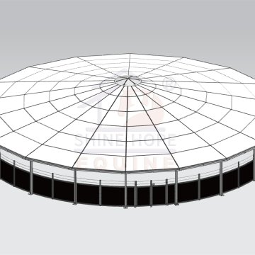 covered round pen