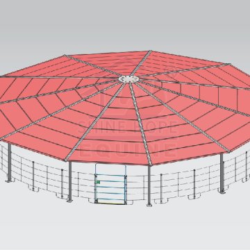 covered round pen