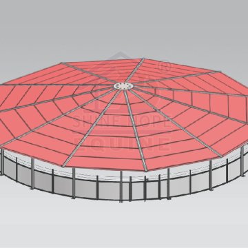 covered round pen